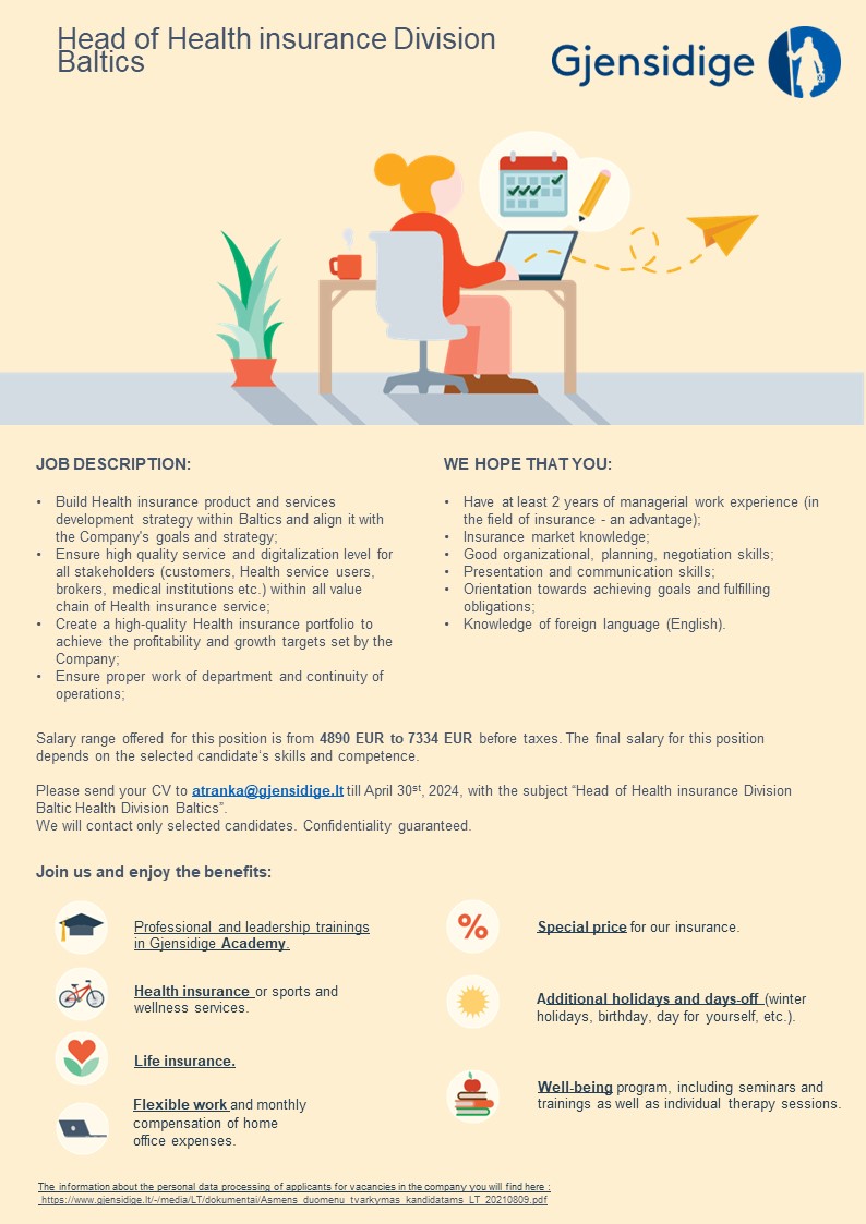 Head of Health insurance Division Baltics