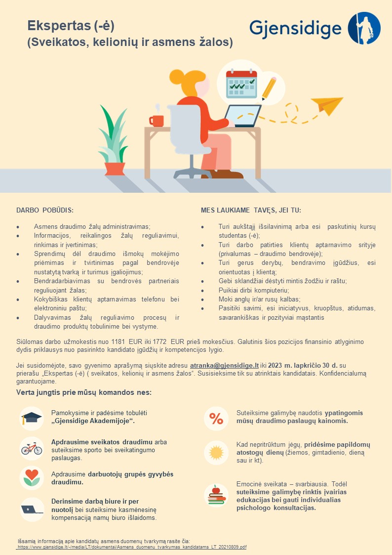 Eksperto (-ės) (Sveikatos, kelionių ir asmens žalos)